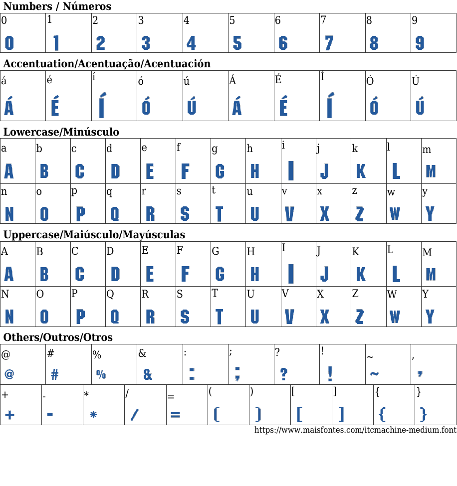 ITC Machine Medium Font: Free Download | MaisFontes