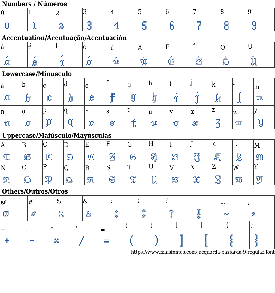 Jacquarda Bastarda 9 Regular: Free Font Download | MaisFontes