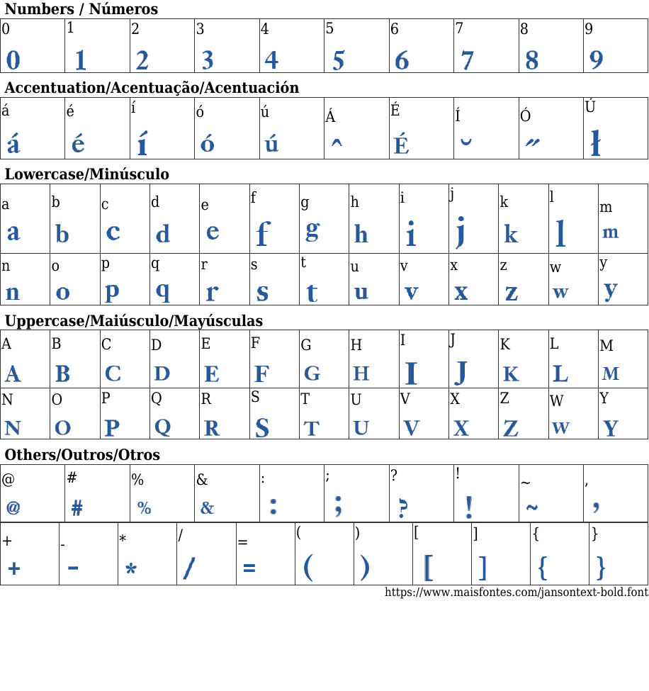 Janson Text Bold Font: Free Download | MaisFontes