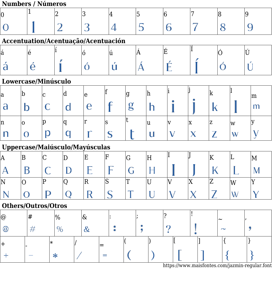 Jazmin Regular Font: Free Download | MaisFontes