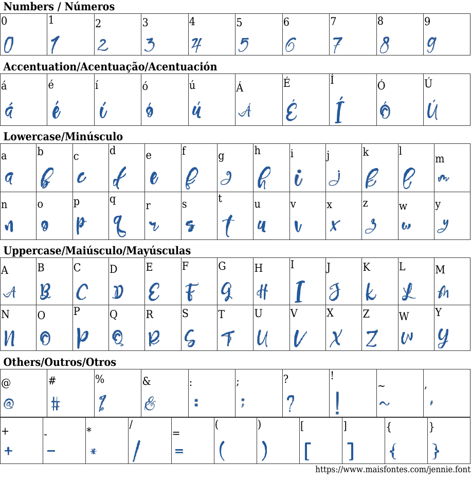 Jennie: Free Font Download | MaisFontes