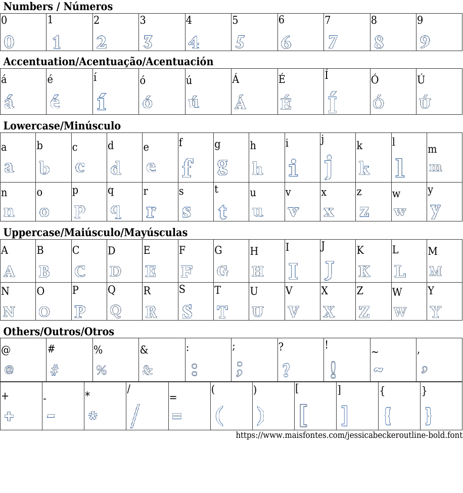 Jessica Becker Outline Bold: Free Font Download | MaisFontes