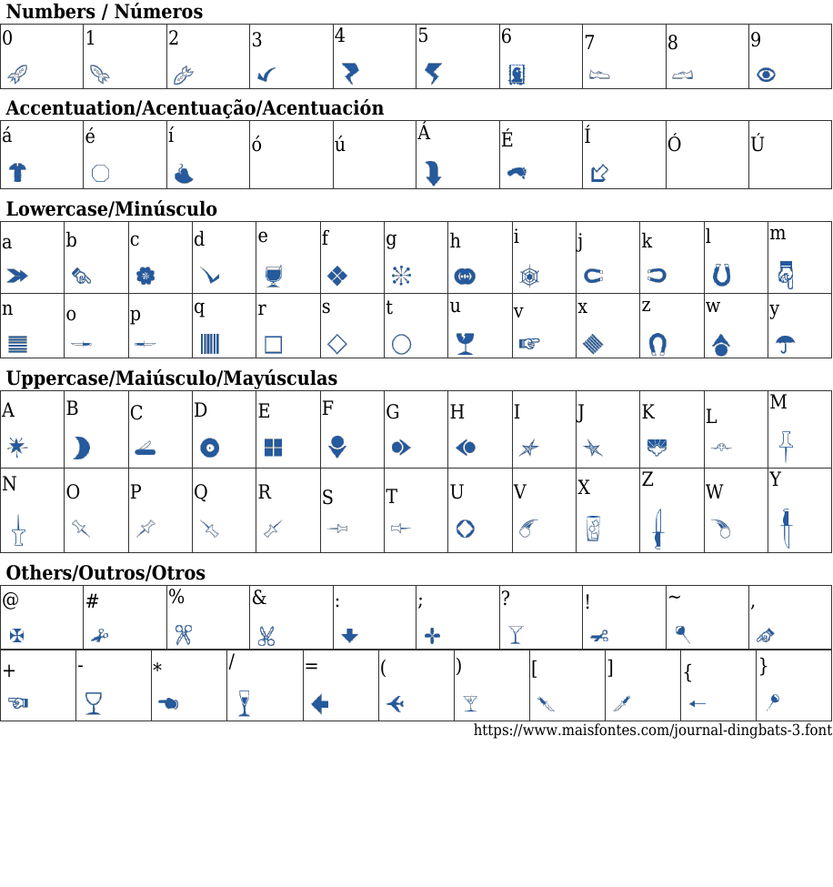 Journal Dingbats 3: Free Font Download | MaisFontes