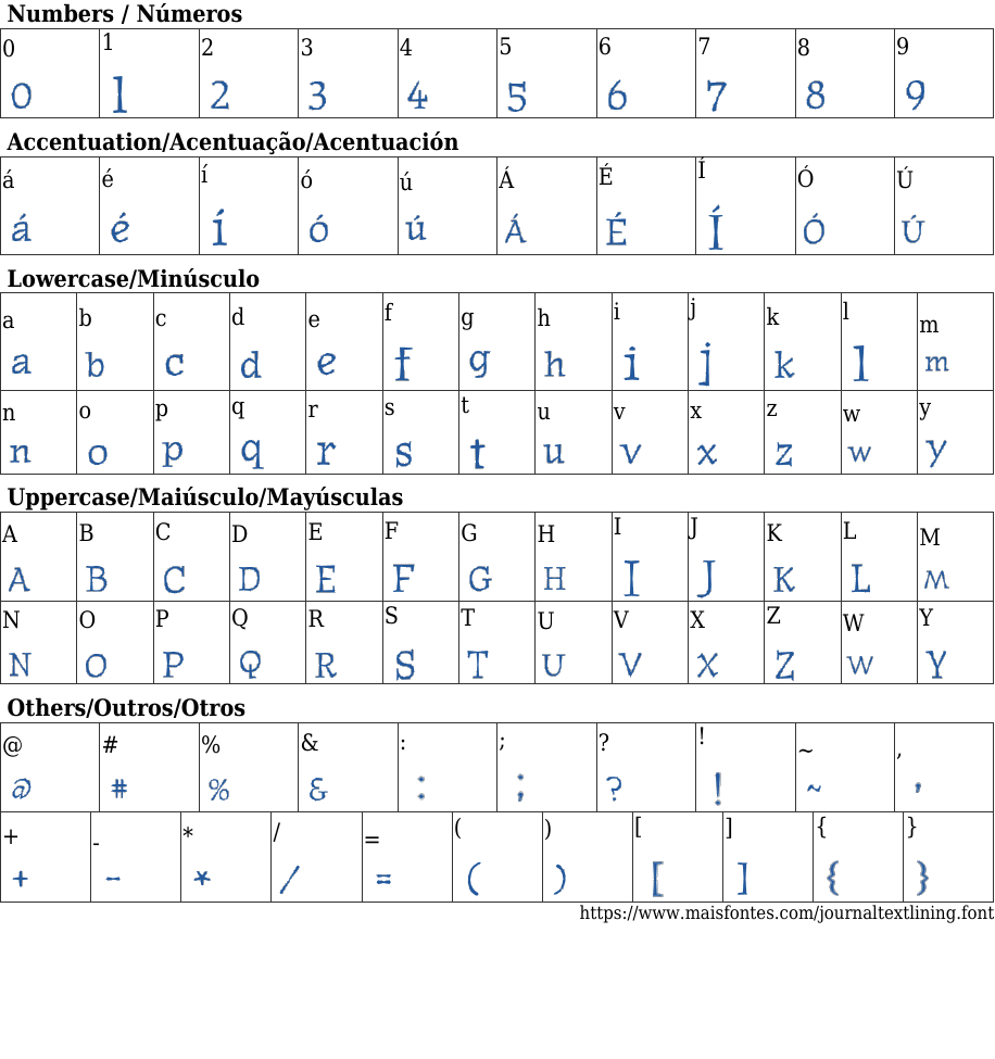 Journal Text Lining: Free Font Download | MaisFontes