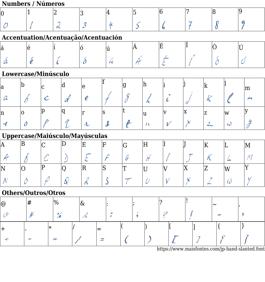 JP Hand Slanted: Free Font Download | MaisFontes