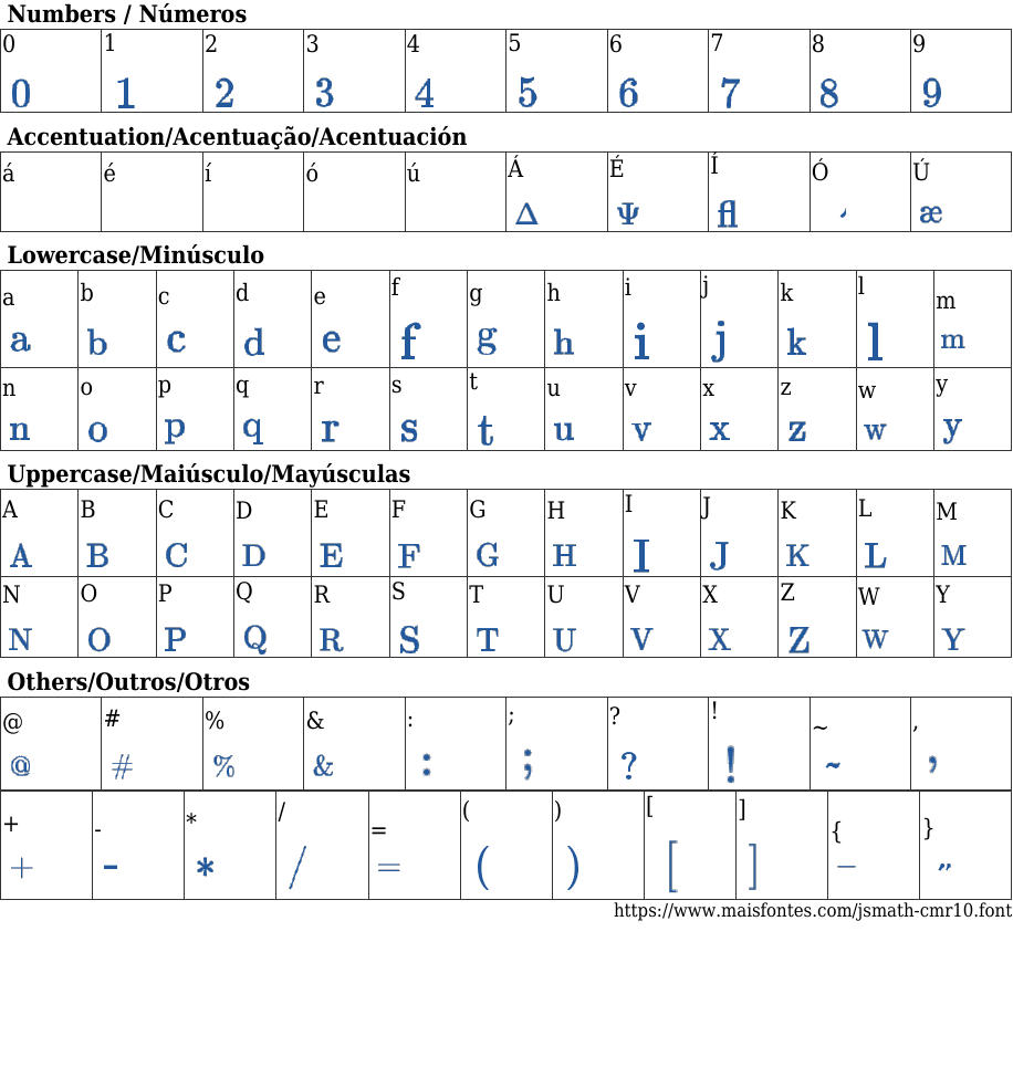 JsMath CMR10 Font: Free Download | MaisFontes