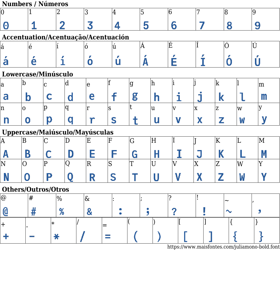 Julia Mono Bold: Free Font Download | MaisFontes