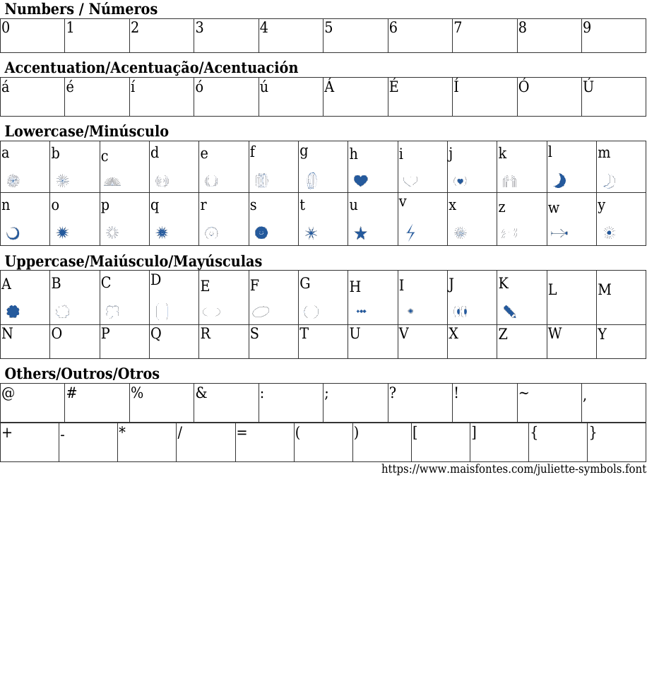 Juliette Symbols: Baixar Fonte Grátis | MaisFontes