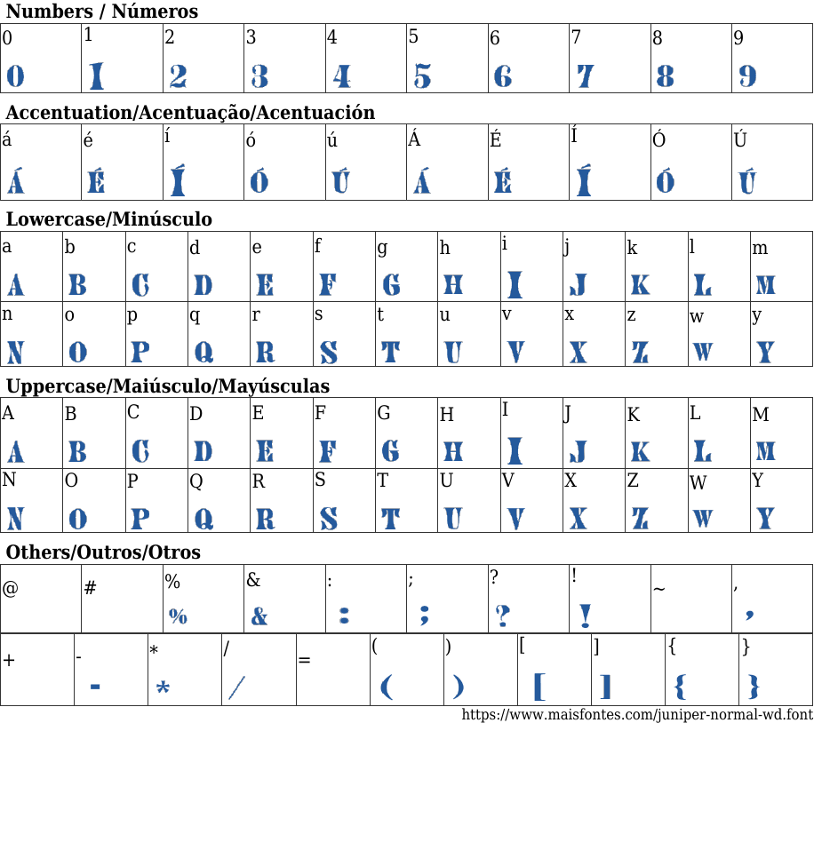 Juniper Normal Wide: Free Font Download | MaisFontes