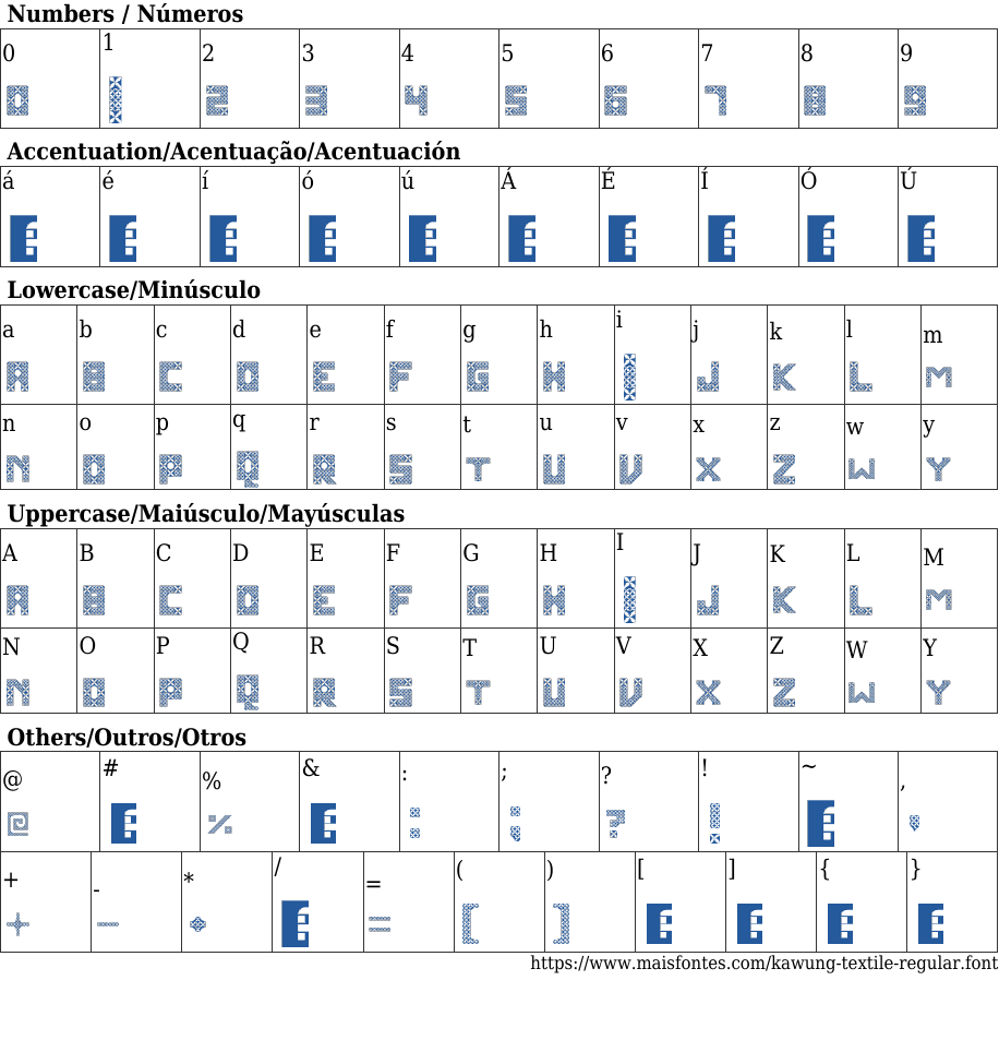 Kawung Textile Regular: Free Font Download | MaisFontes