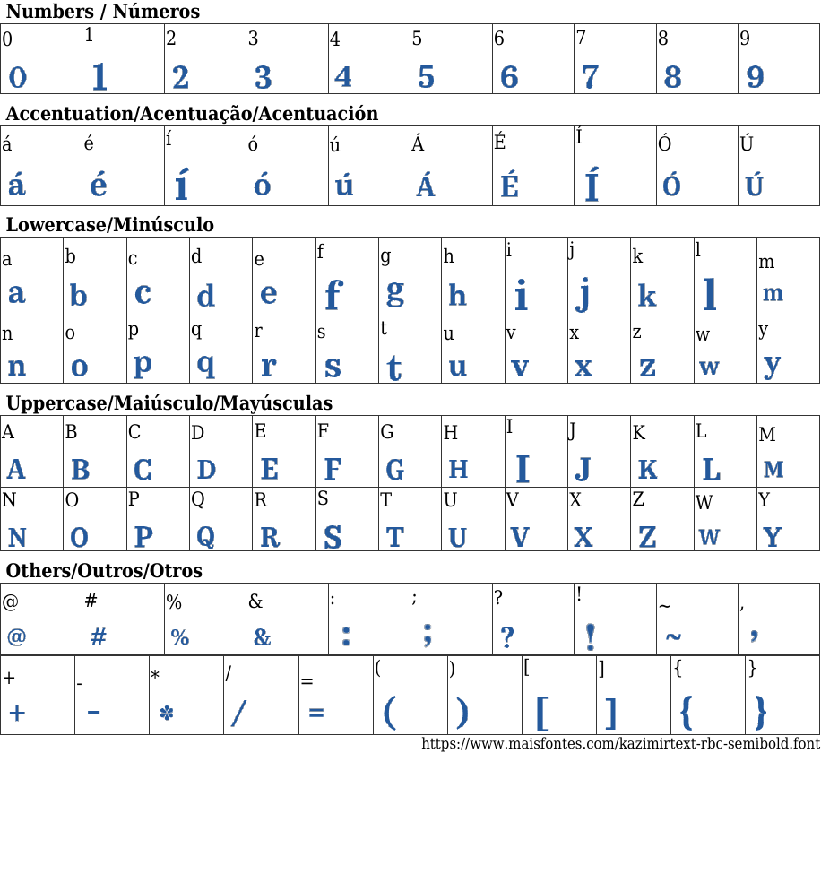 Kazimir Text RBC SemiBold: Free Font Download | MaisFontes