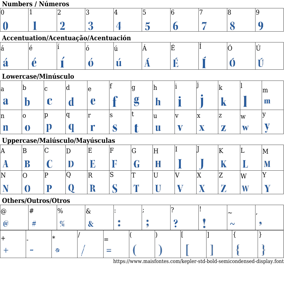 Kepler Std Display SemiCondensed Bold: Free Font Download | MaisFontes
