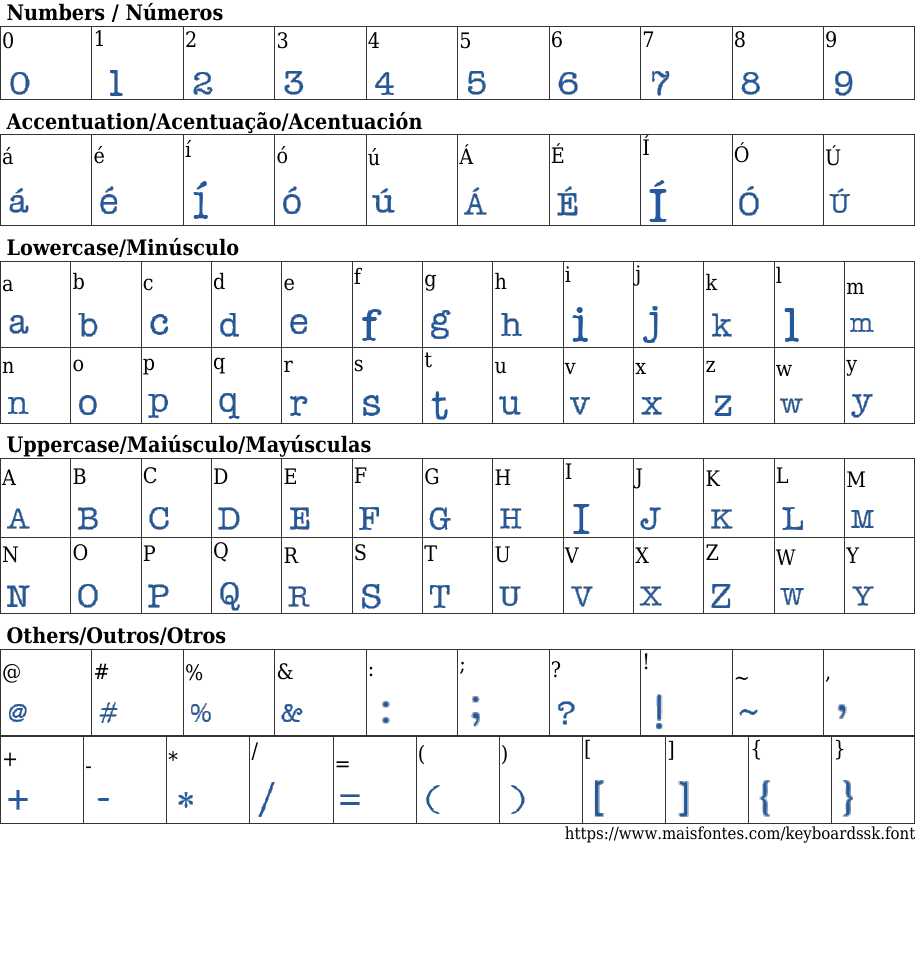 Keyboard SSK Font: Free Download | MaisFontes