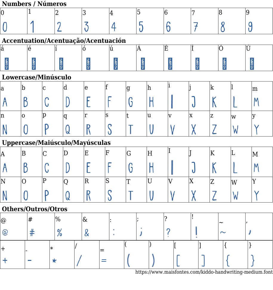 Kiddo Handwriting Medium: Free Font Download | MaisFontes