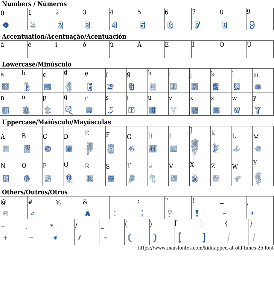 Kidnapped At Old Times 25: Free Font Download | MaisFontes