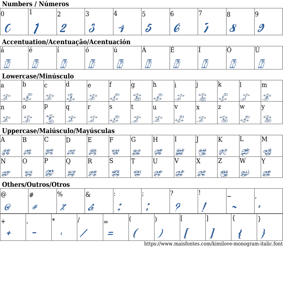 Kimilove Monogram Italic: Descargar Fuente Gratis | MaisFontes