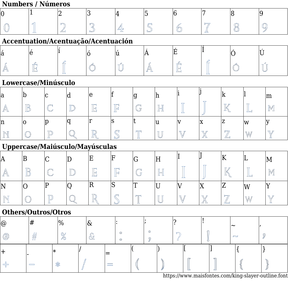 King Slayer Outline: Free Font Download | MaisFontes