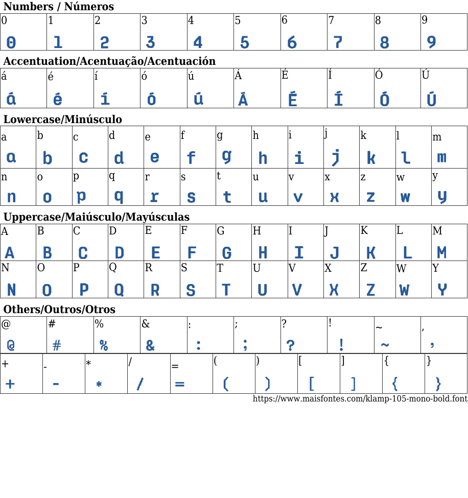 Klamp 105 Mono Bold: Free Font Download | MaisFontes