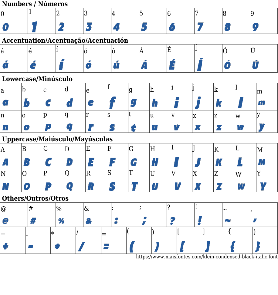 Klein Condensed Black Italic: Free Font Download | MaisFontes