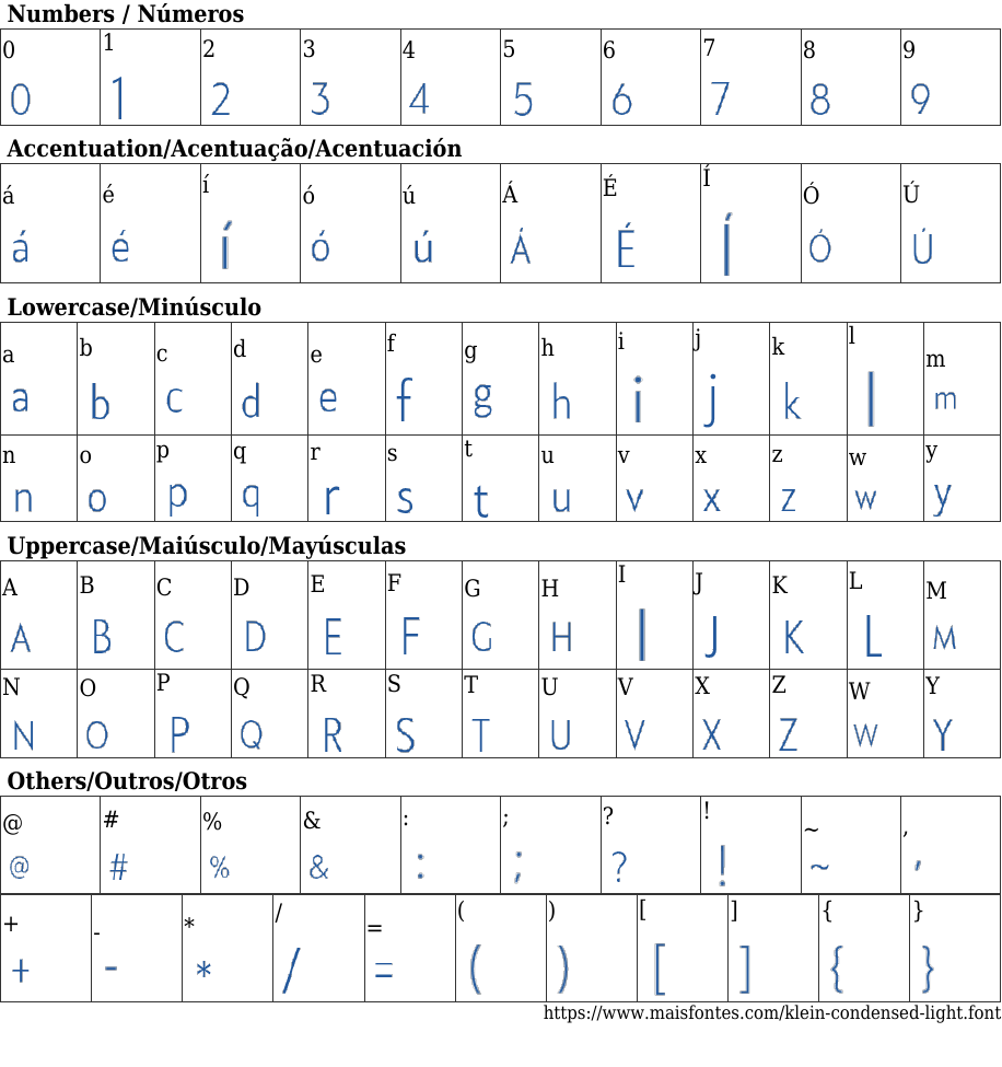 Klein Condensed Light: Free Font Download | MaisFontes