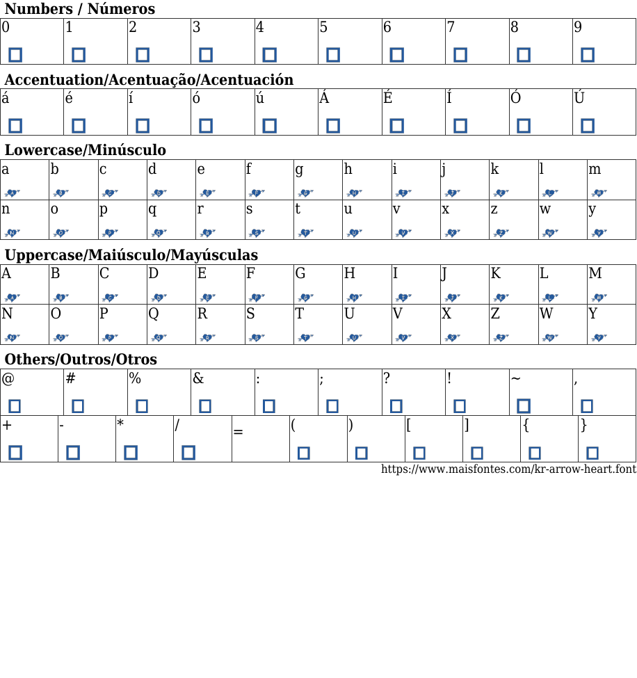 KR Arrow Heart: Baixar Fonte Grátis | MaisFontes