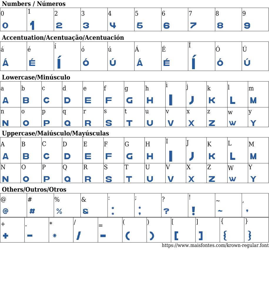 Krown Regular: Free Font Download | MaisFontes