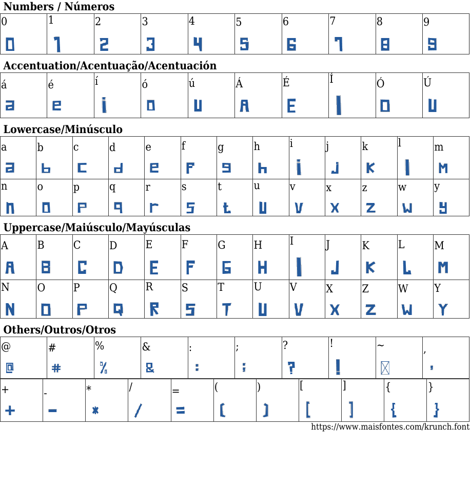 Krunch Font: Free Download | MaisFontes