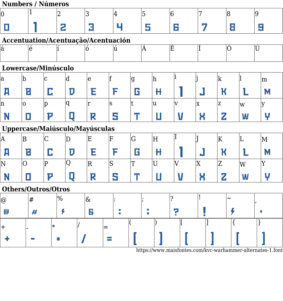 KVC WarHammer Alternates 1 Font: Free Download | MaisFontes