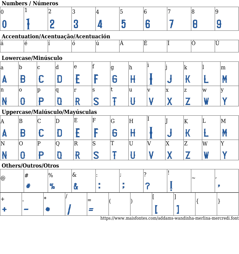 Addams - Wandinha, Merlina, Mercredi (Lost Leonest) Font: Free Download ...