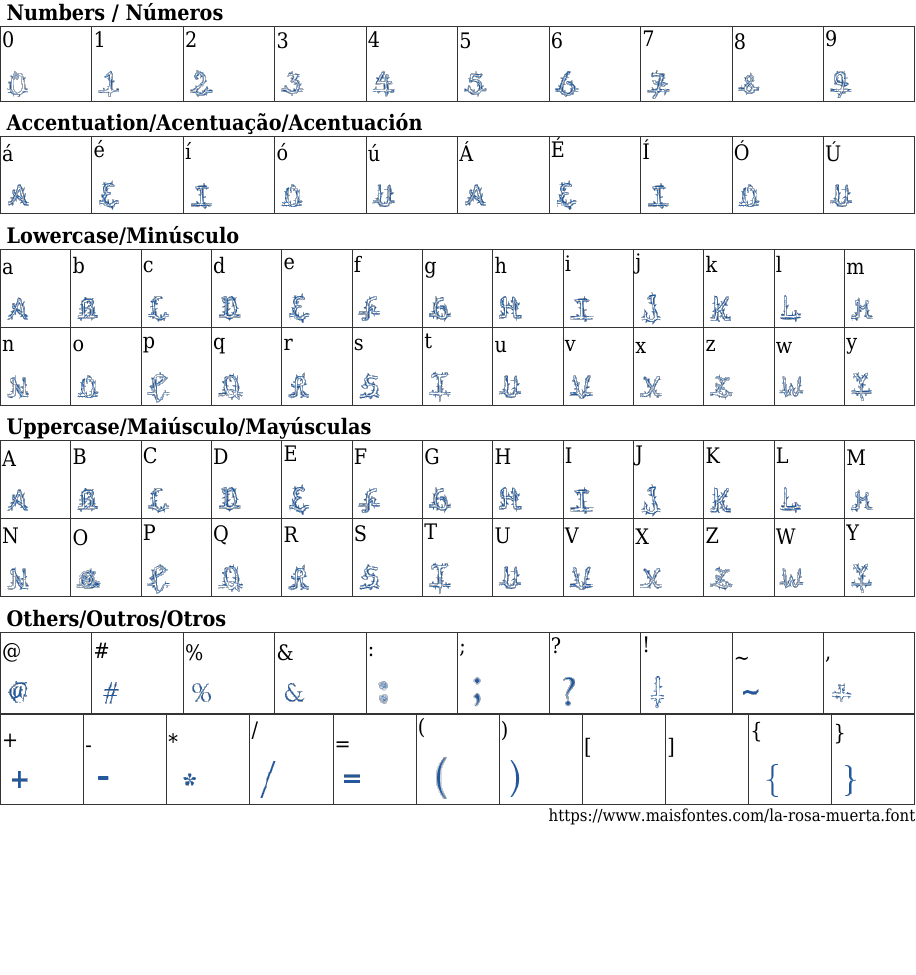 La Rosa Muerta: Baixar Fonte Grátis | MaisFontes