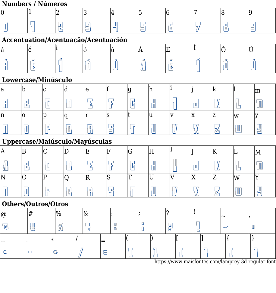 Lamprey 3D Regular: Baixar Fonte Grátis | MaisFontes