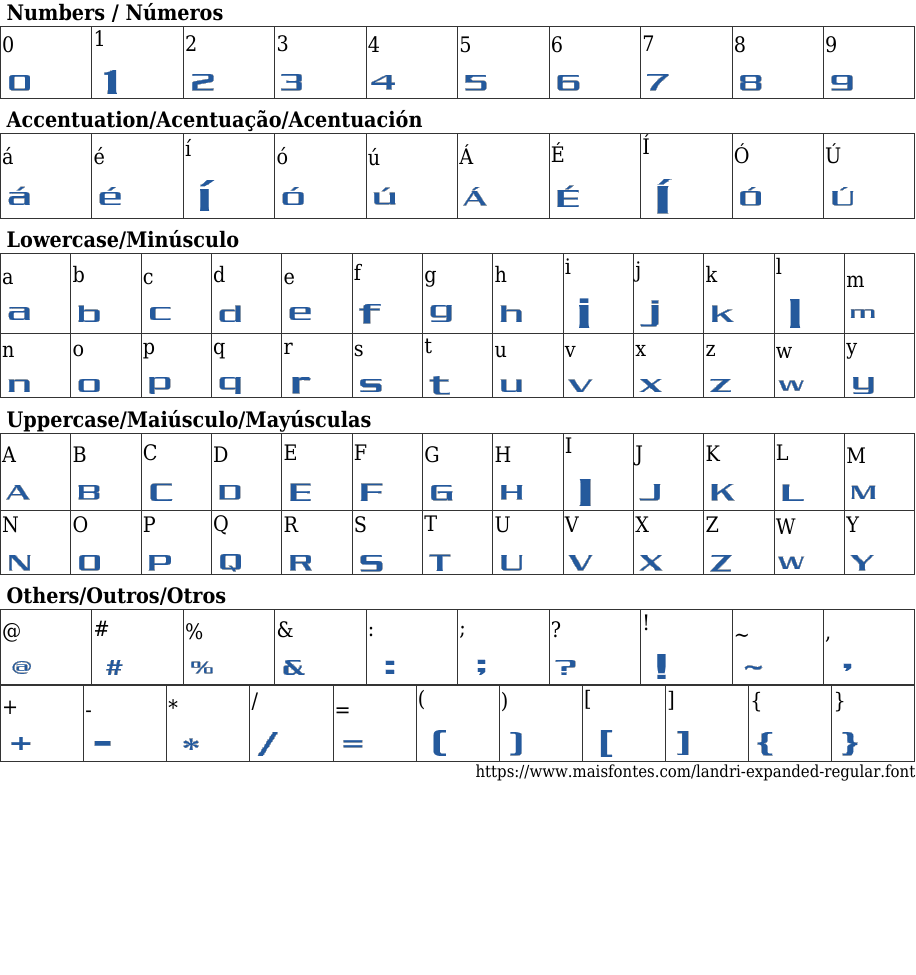 Landri Expanded Regular: Baixar Fonte Grátis | MaisFontes