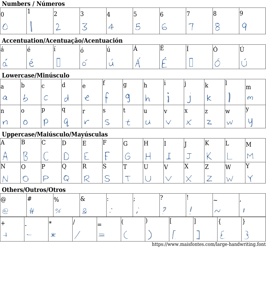 Large Handwriting: Free Font Download | MaisFontes