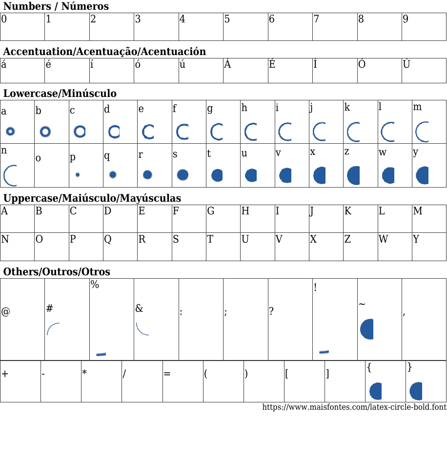 LaTex Circle Bold: Free Font Download | MaisFontes