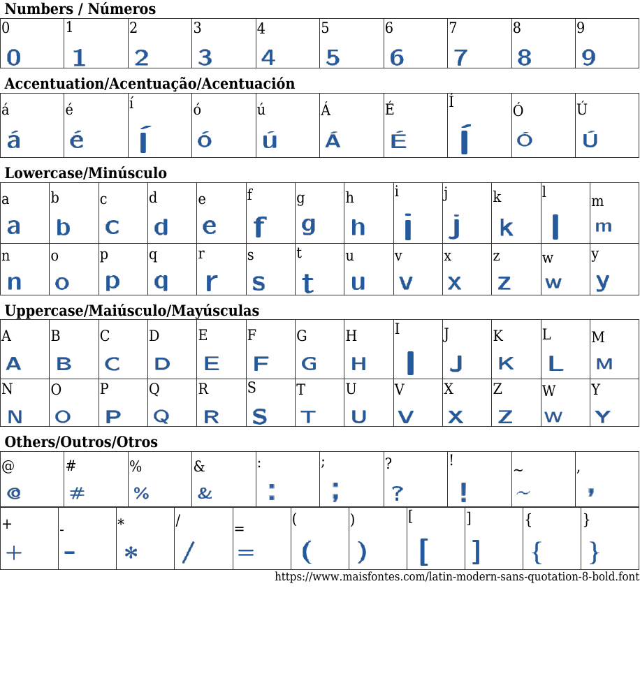 Latin Modern Sans Quotation 8 Bold: Free Font Download | MaisFontes