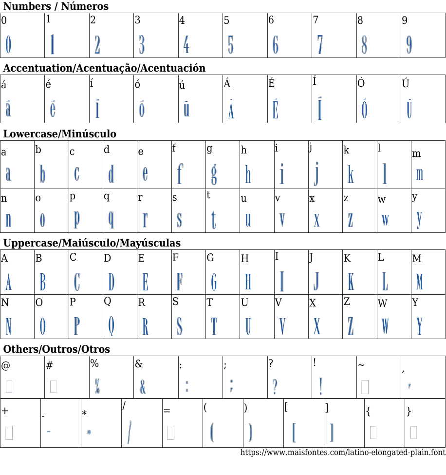 Latino Elongated Plain: Free Font Download | MaisFontes