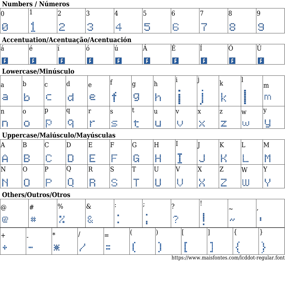 LCD Dot Regular: Free Font Download | MaisFontes