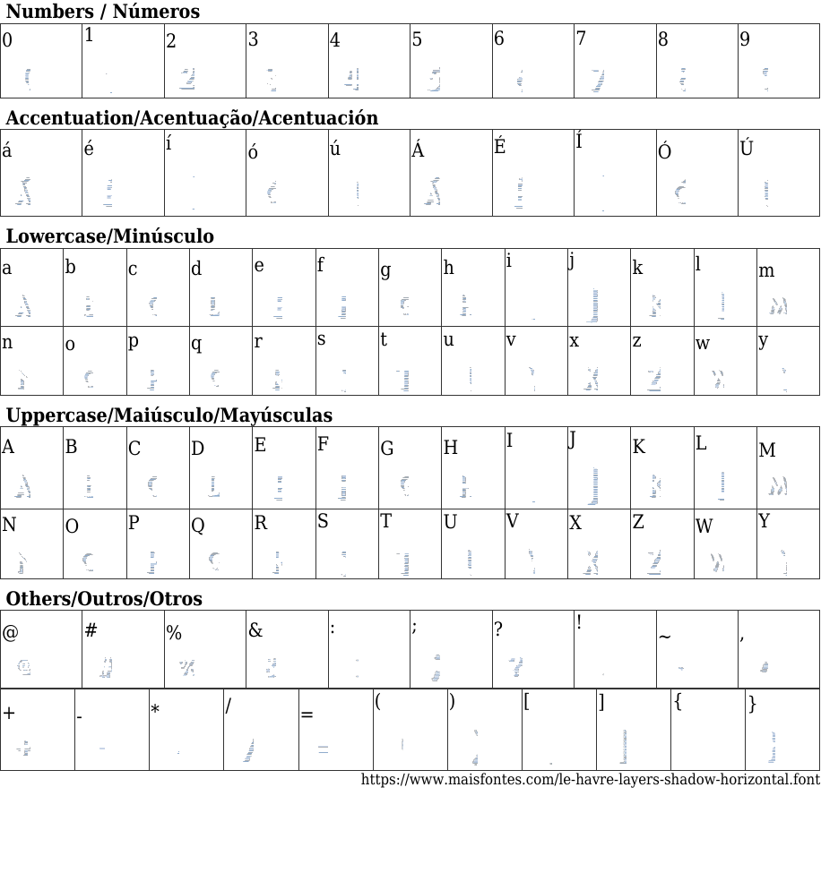 Le Havre Layers Shadow Horizontal: Free Font Download | MaisFontes