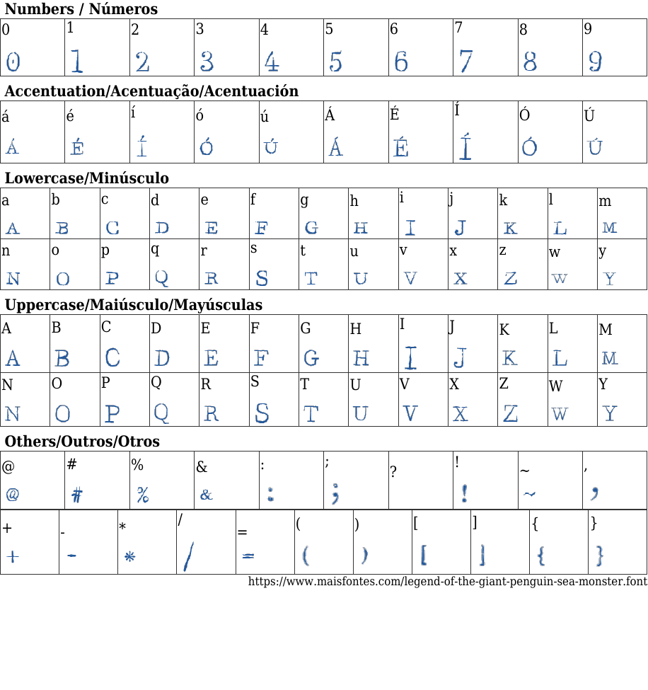 Legend of the Giant Penguin Sea Monster: Free Font Download | MaisFontes