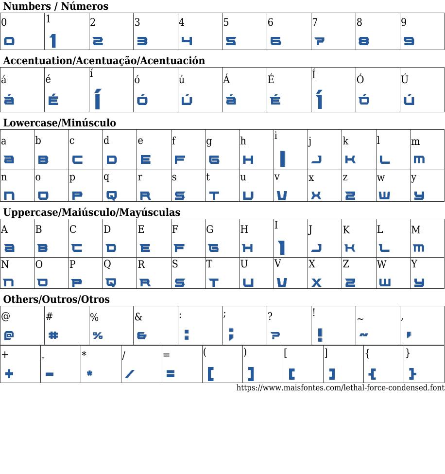 Lethal Force Condensed Font: Free Download | MaisFontes