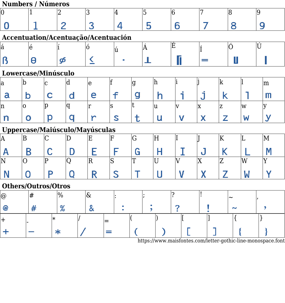 Letter Gothic Line Monospace: Baixar Fonte Grátis | MaisFontes