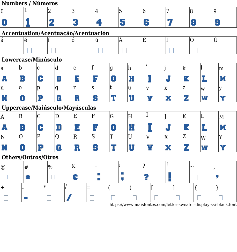 Letter Sweater Display SSi Black Font: Free Download | MaisFontes