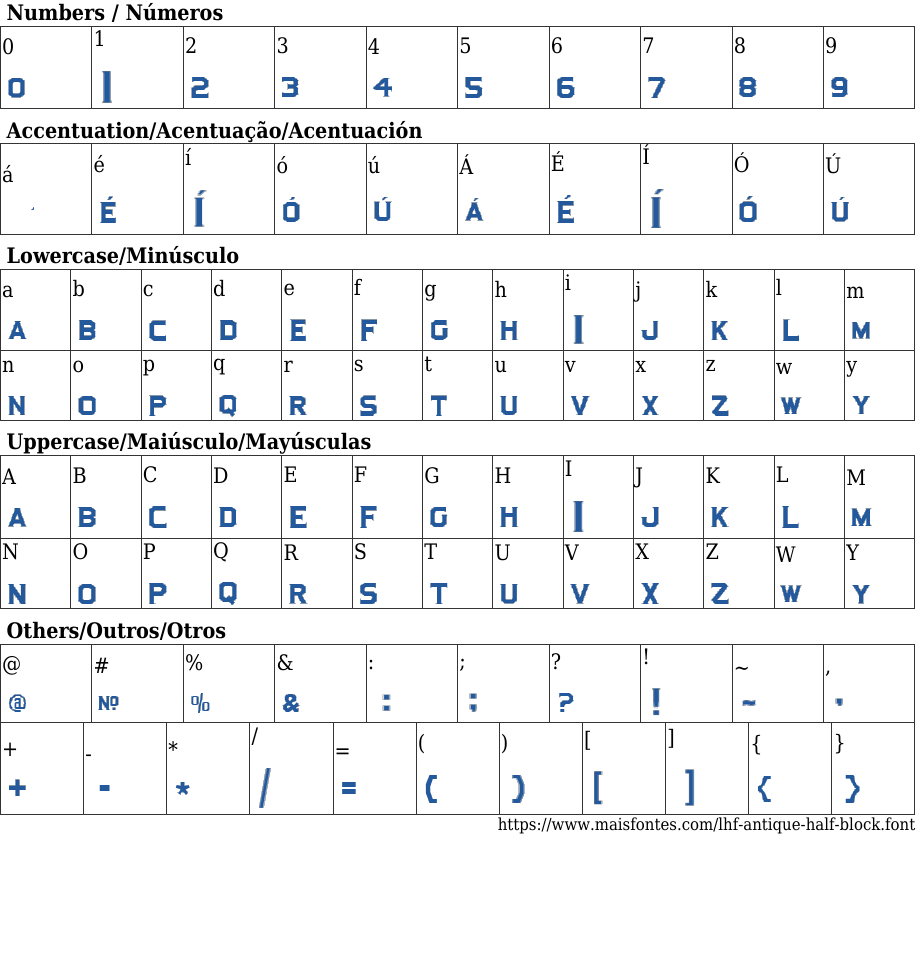 LHF Antique Half Block: Free Font Download | MaisFontes