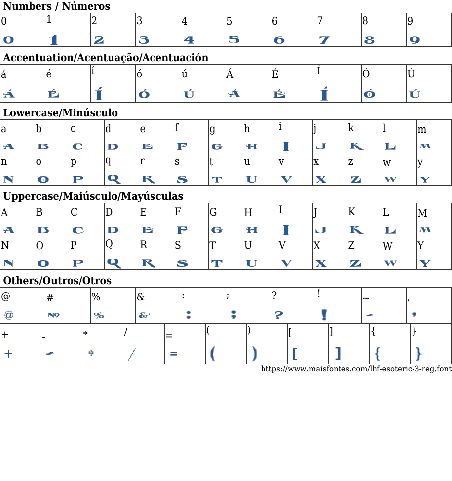 LHF Esoteric 3 Regular Font: Free Download | MaisFontes