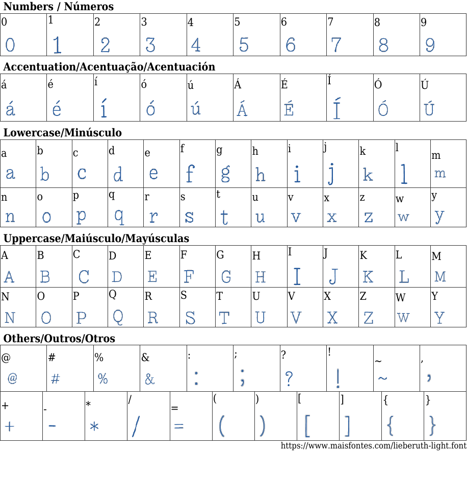 Liebe Ruth Light: Descargar Fuente Gratis | MaisFontes