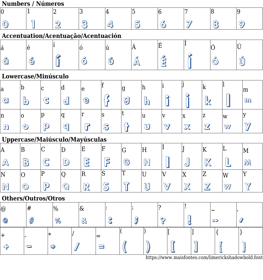 Limerick Shadow Bold: Free Font Download | MaisFontes