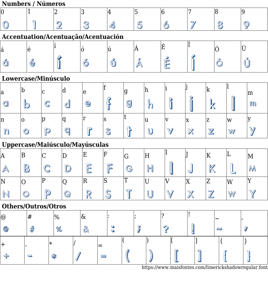 Limerick Shadow Regular Font: Free Download | MaisFontes