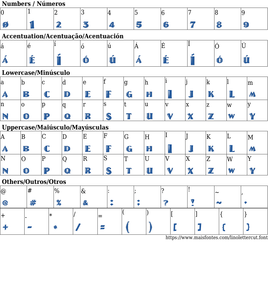 Lino Letter Cut: Free Font Download | MaisFontes