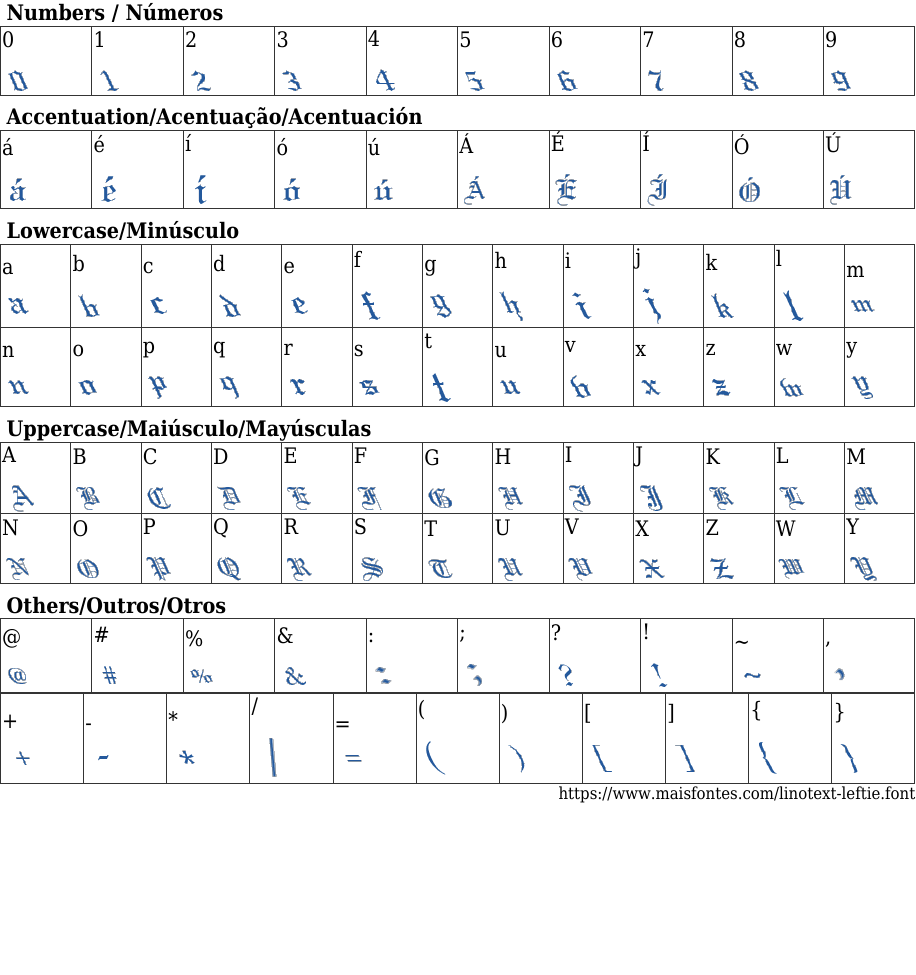 Linotext Leftie: Free Font Download | MaisFontes