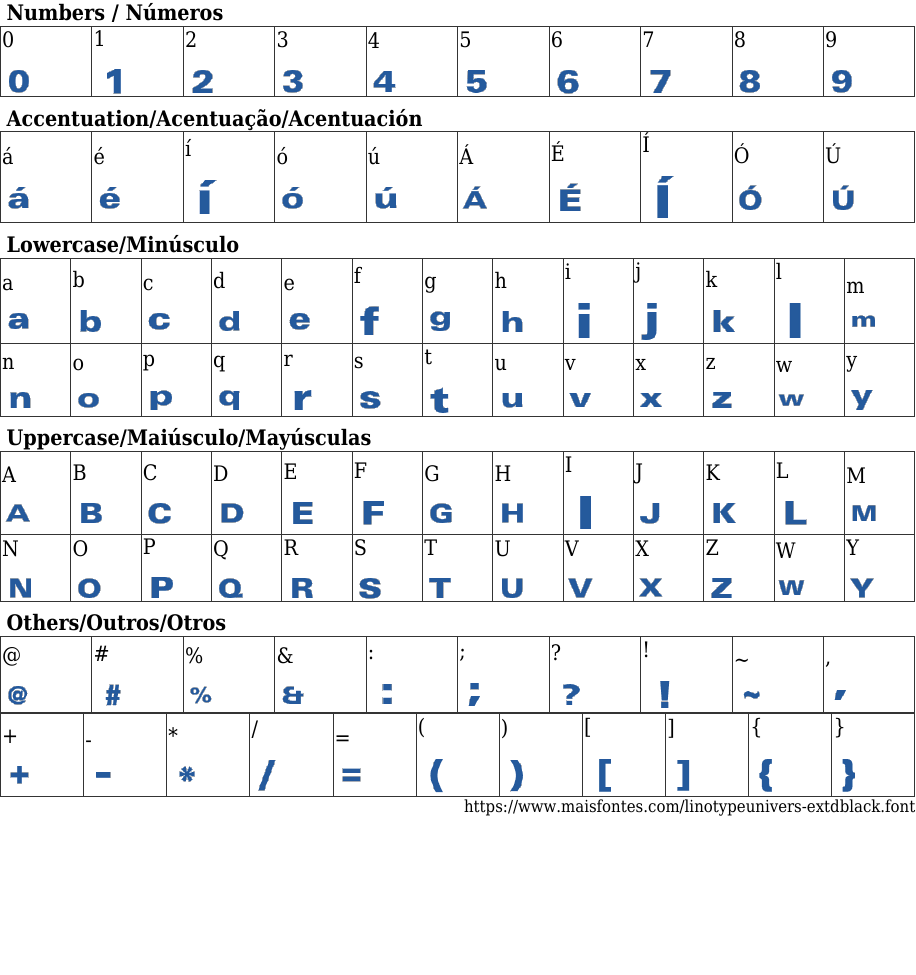 Linotype Univers Extended Black: Free Font Download | MaisFontes